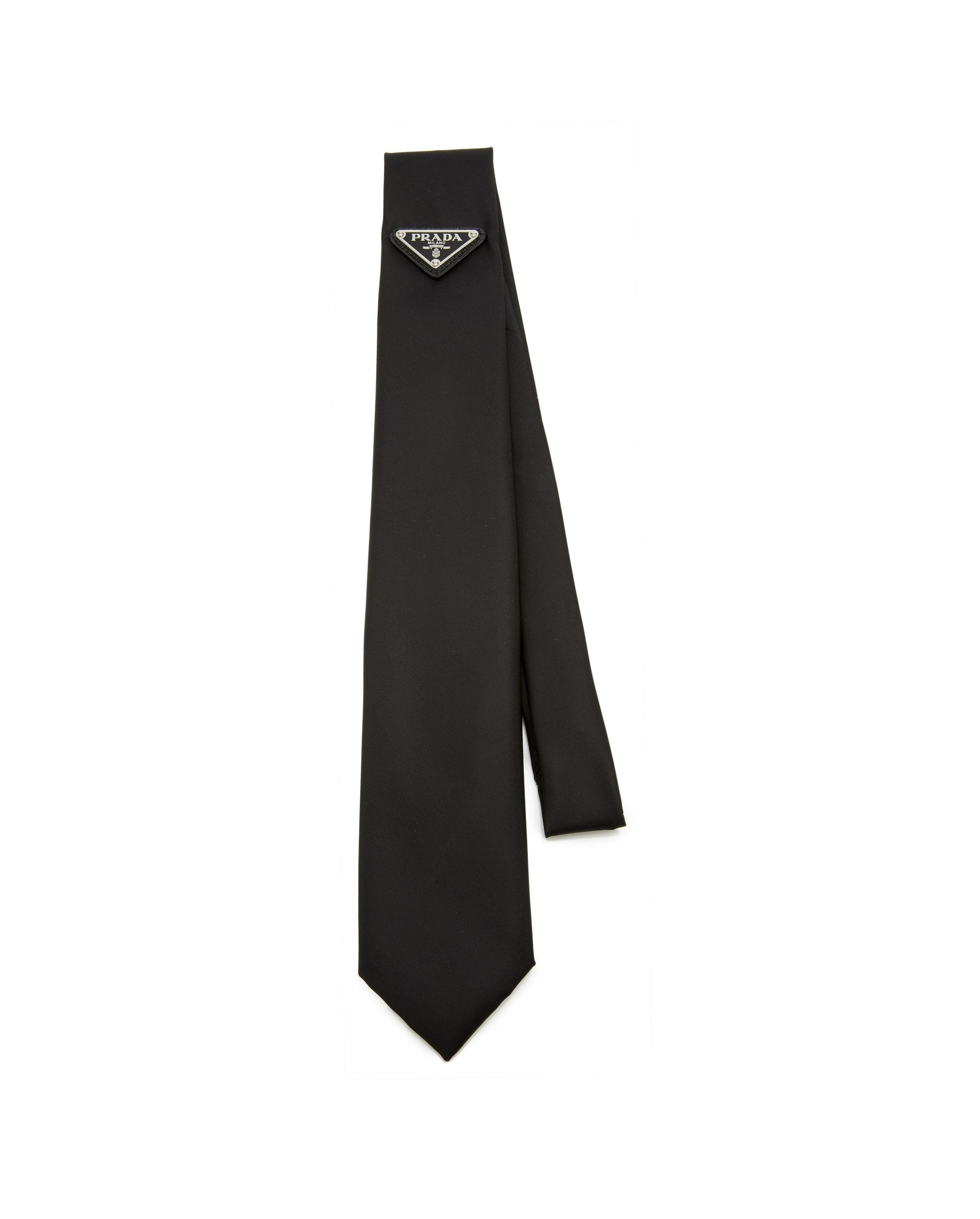 PRADA BLACK RE-NYLON GABARDINE TIE – Blank Room