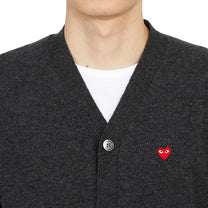 COMME DES GARCONS (CDG PLAY) DARK GREY CARDIGAN – Blank Room