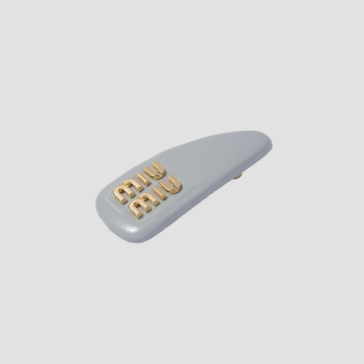 MIU MIU PATENT LEATHER HAIR CLIP CORNFLOWER – Blank Room