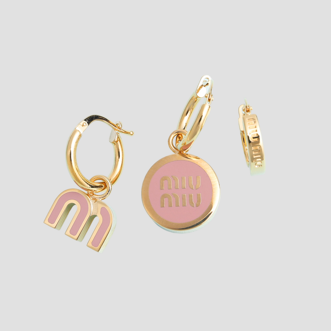 Miu Miu Set of Enameled Metal Earrings Orchidea – Blank Room