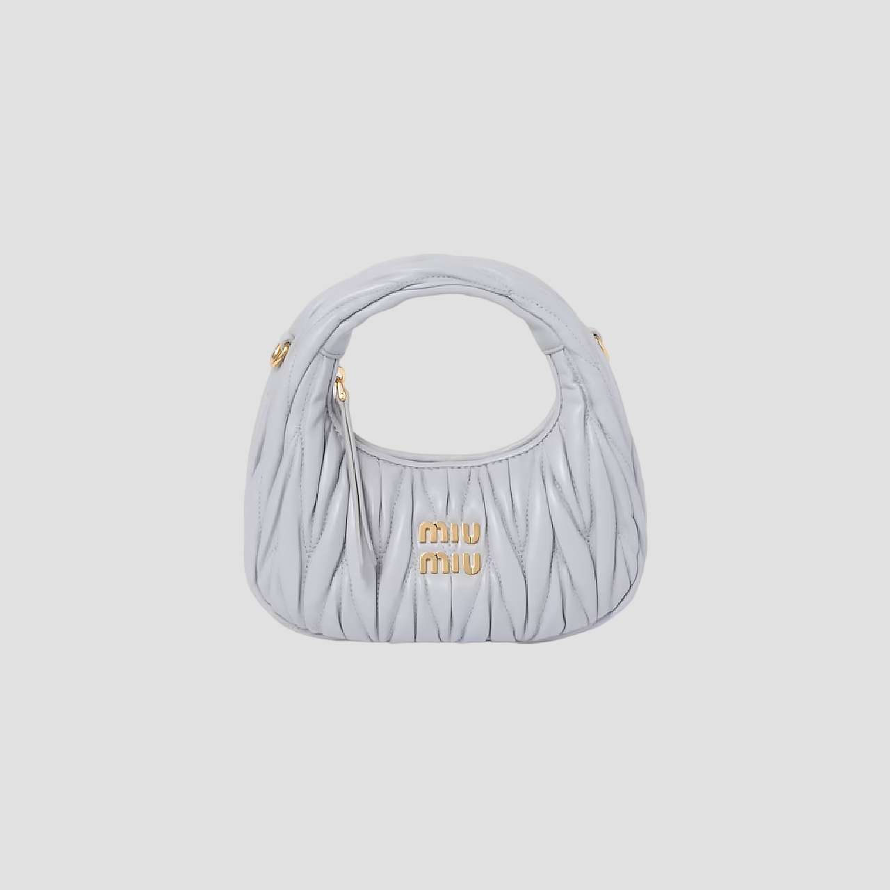 Miu Miu Wander Matelassé Nappa Hobo Mini Bag Cornflower – Blank Room